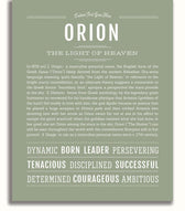 Orion | Name Art Print – Name Stories