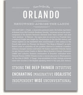 Orlando Personalized Name Meaning Art Prints – Name Stories