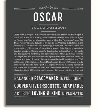 Oscar | Name Art Print – Name Stories