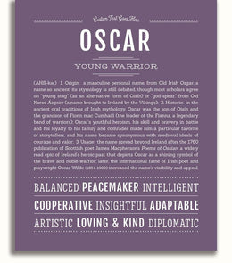 Oscar | Name Art Print – Name Stories