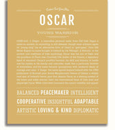 Oscar Personalized Name Meaning Art Prints – Name Stories
