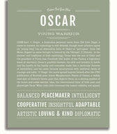 Oscar Personalized Name Meaning Art Prints – Name Stories