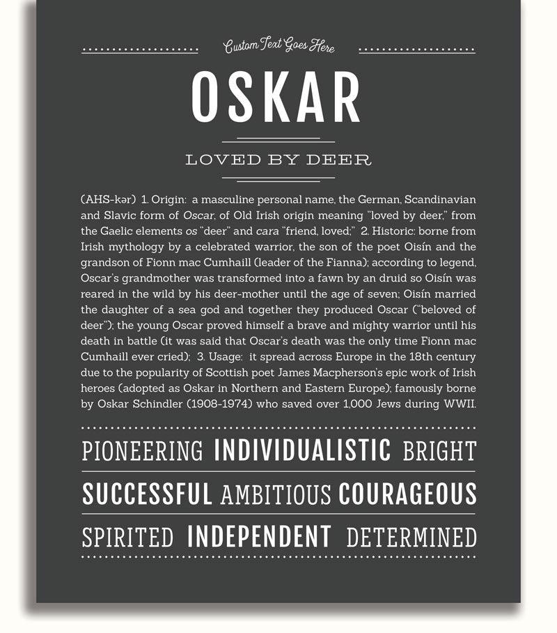 Oskar | Name Art Print – Name Stories