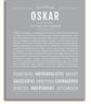 Oskar Personalized Name Meaning Art Prints – Name Stories