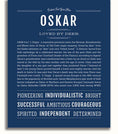 Oskar | Name Art Print – Name Stories
