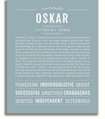 Oskar | Name Art Print – Name Stories