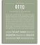 Otto Personalized Name Meaning Art Prints – Name Stories