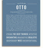 Otto Personalized Name Meaning Art Prints – Name Stories