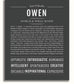 Owen | Name Art Print – Name Stories