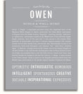 Owen | Name Art Print – Name Stories