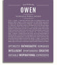 Owen | Name Art Print – Name Stories