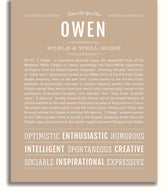 Owen | Name Art Print – Name Stories
