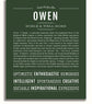 Owen | Name Art Print – Name Stories