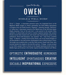 Owen | Name Art Print – Name Stories