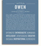 Owen | Name Art Print – Name Stories