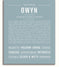 Owyn | Name Art Print – Name Stories