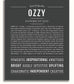 Ozzy Personalized Name Meaning Art Prints – Name Stories