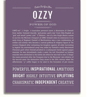 Ozzy | Name Art Print – Name Stories
