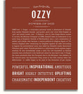 Ozzy Personalized Name Meaning Art Prints – Name Stories