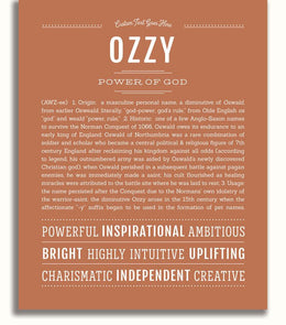 Ozzy | Name Art Print – Name Stories