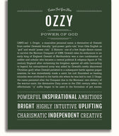 Ozzy | Name Art Print – Name Stories