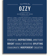 Ozzy | Name Art Print – Name Stories