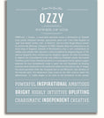 Ozzy | Name Art Print – Name Stories
