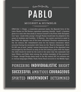 Pablo | Name Art Print – Name Stories