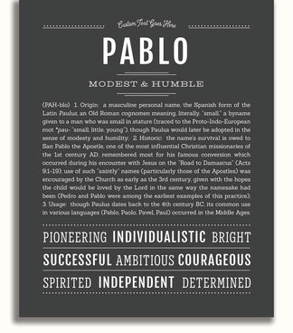 Pablo | Name Art Print – Name Stories