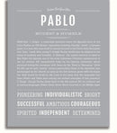 Pablo | Name Art Print – Name Stories