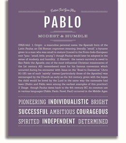 Pablo | Name Art Print – Name Stories