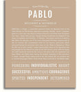 Pablo | Name Art Print – Name Stories