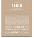 Pablo | Name Art Print – Name Stories
