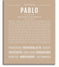 Pablo | Name Art Print – Name Stories