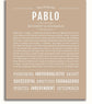 Pablo | Name Art Print – Name Stories