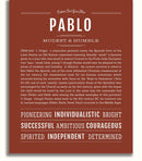 Pablo | Name Art Print – Name Stories