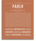 Pablo | Name Art Print – Name Stories