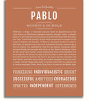 Pablo | Name Art Print – Name Stories