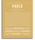 Pablo | Name Art Print – Name Stories
