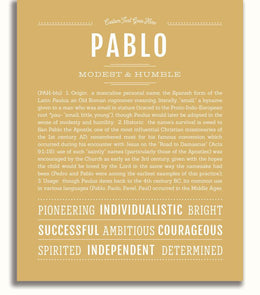 Pablo | Name Art Print – Name Stories