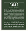 Pablo | Name Art Print – Name Stories