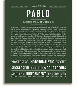 Pablo | Name Art Print – Name Stories