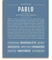 Pablo | Name Art Print – Name Stories