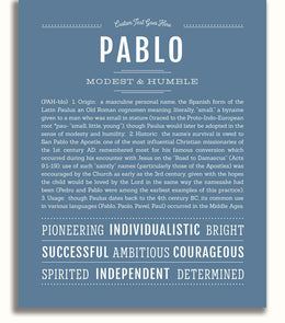 Pablo | Name Art Print – Name Stories