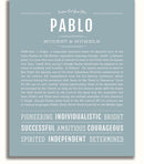 Pablo | Name Art Print – Name Stories
