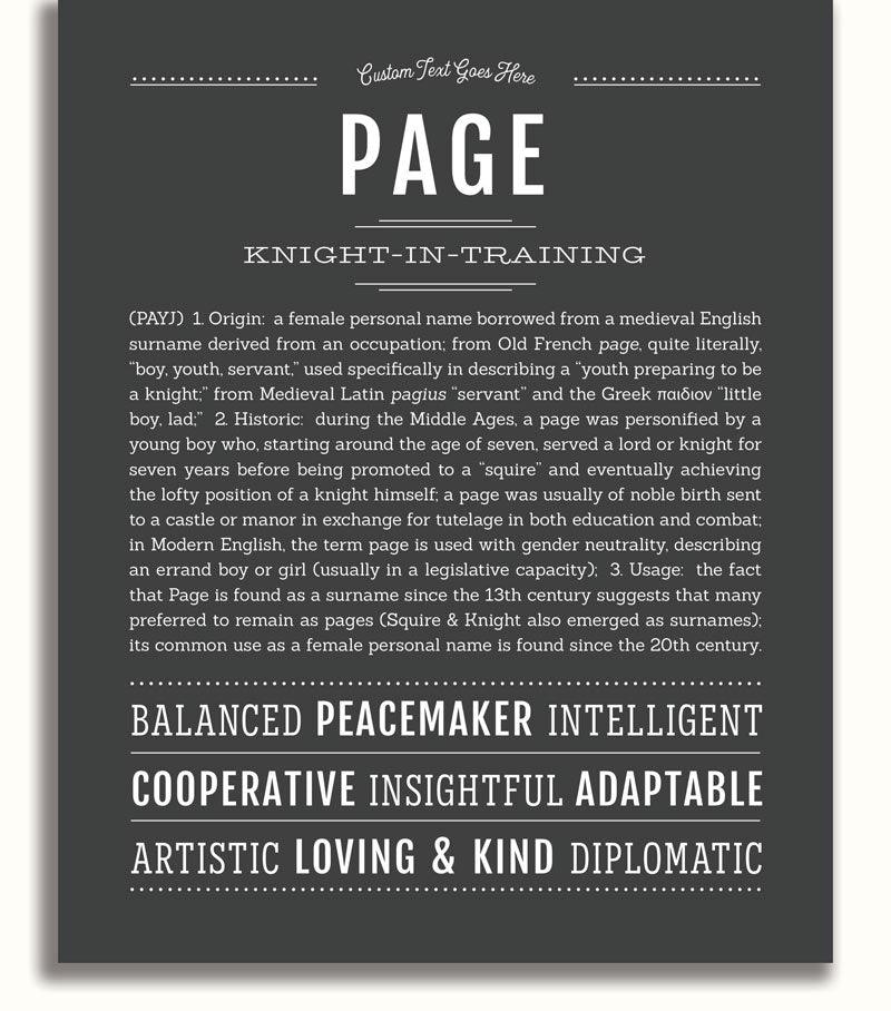Page | Name Art Print – Name Stories