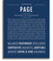 Page Personalized Name Meaning Art Prints – Name Stories