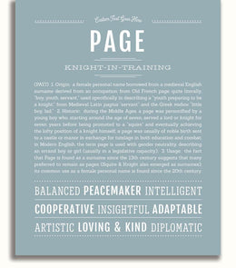Page | Name Art Print – Name Stories