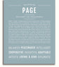 Page Personalized Name Meaning Art Prints – Name Stories