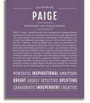 Paige | Name Art Print – Name Stories